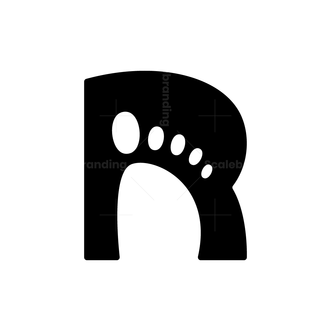 Modern Letter R Foot Logo | Scalebranding