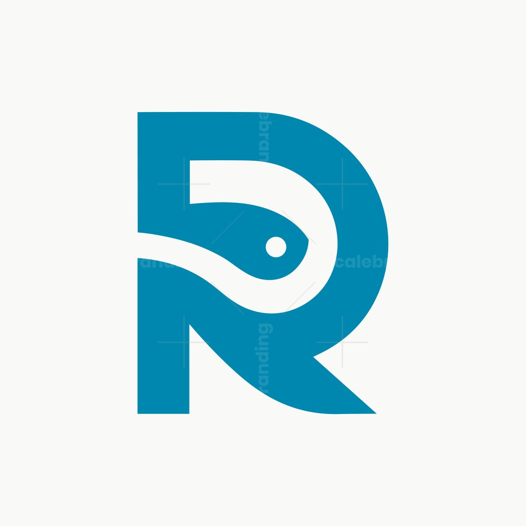 R Letter Fish Logo | Scalebranding