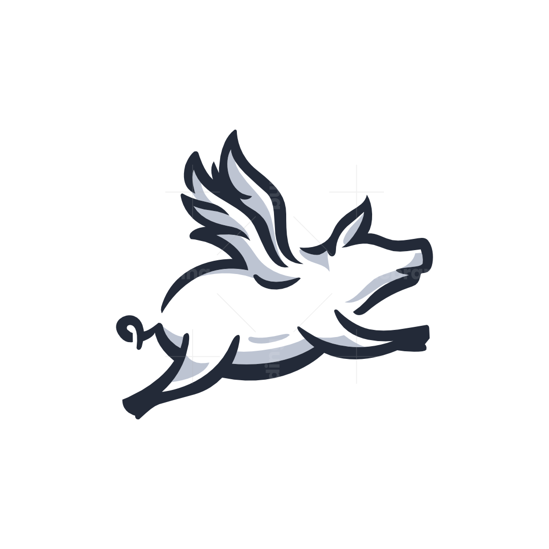 Cute flying winged pig logo | Scalebranding