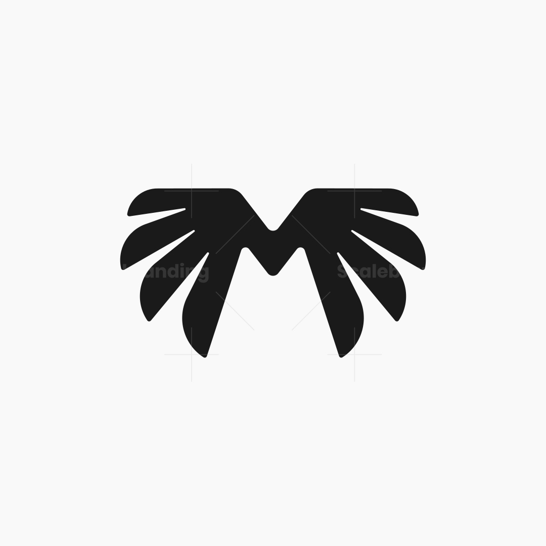 Letter M With Wings