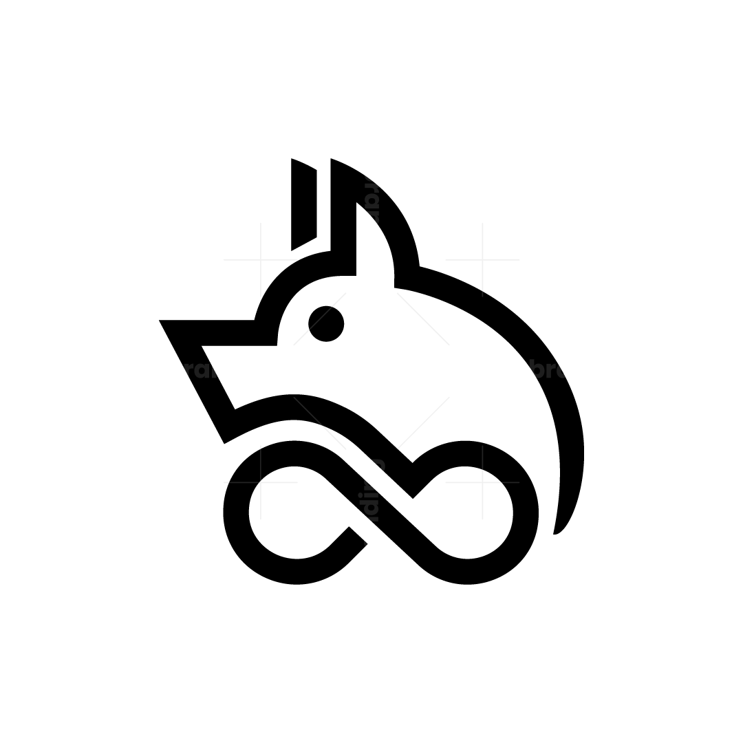 Minimal Line Wolf Infinity Logo | Scalebranding