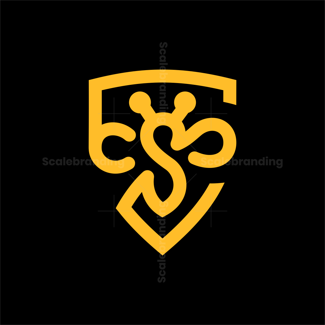 Modern Tech Bee Shield Logo | Scalebranding