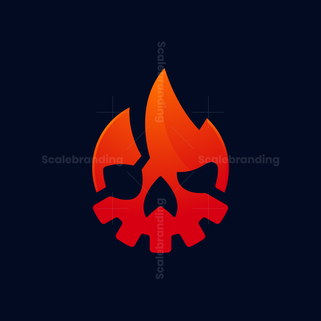 fire skull pirate engineering logo | Scalebranding