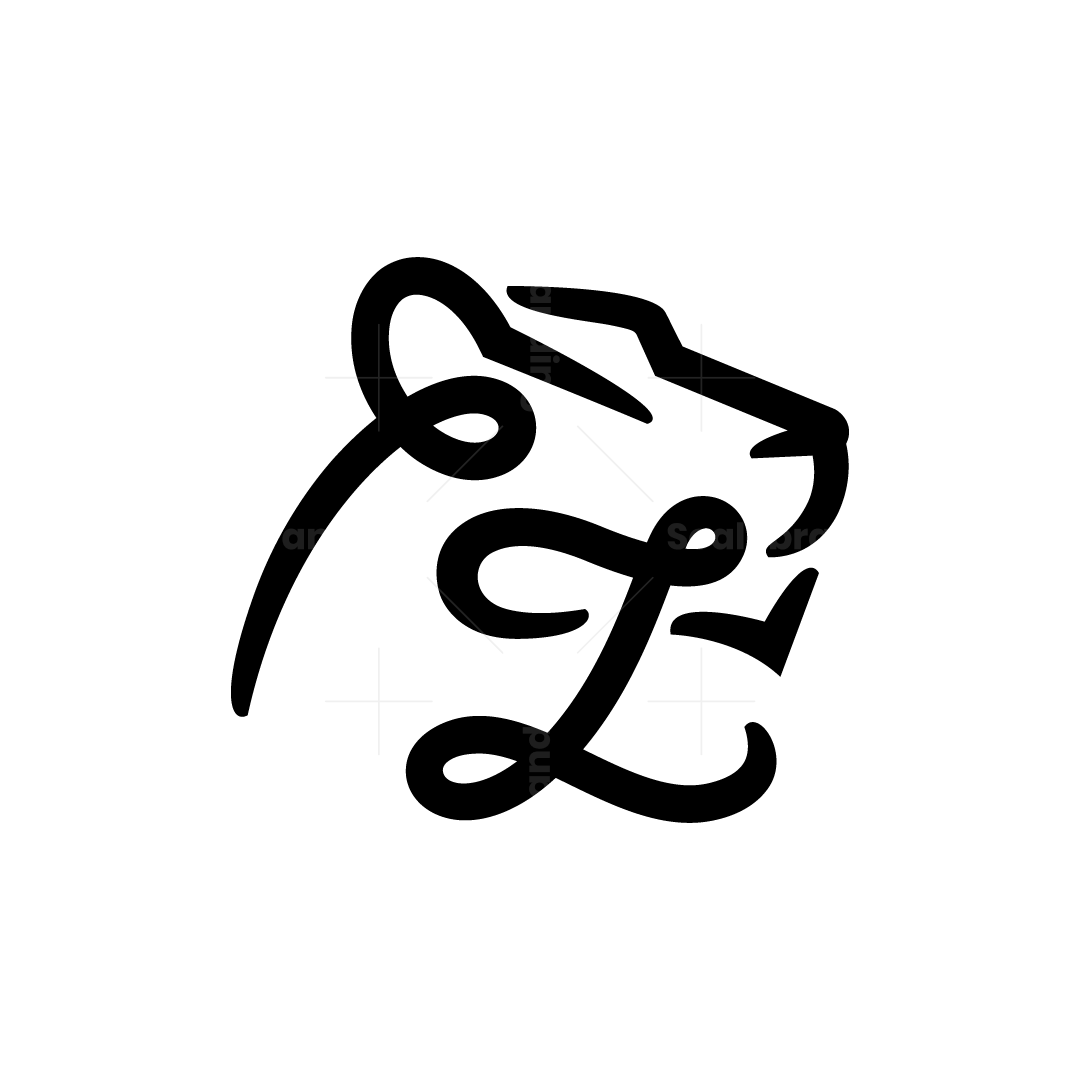 Black Lioness Logo Letter L Lioness Logo | Scalebranding