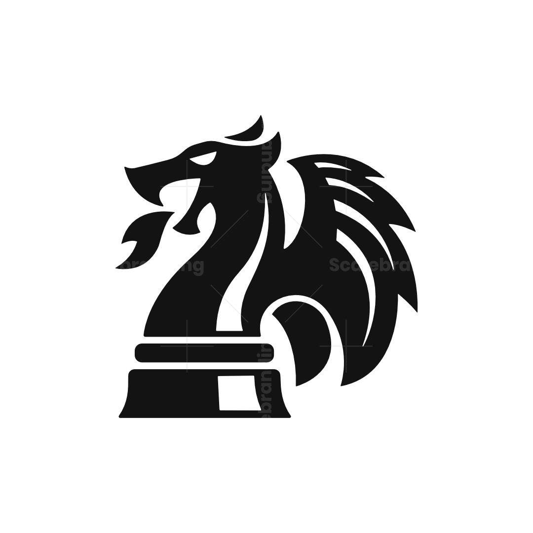 Dragon chess Spitting fire logo | Scalebranding