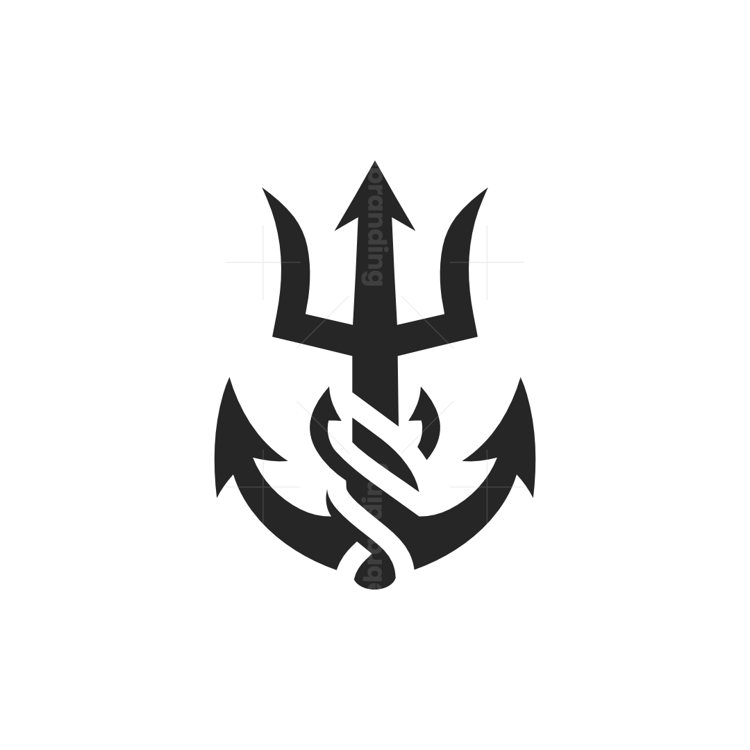 Iconic trident Mixed anchor logo | Scalebranding