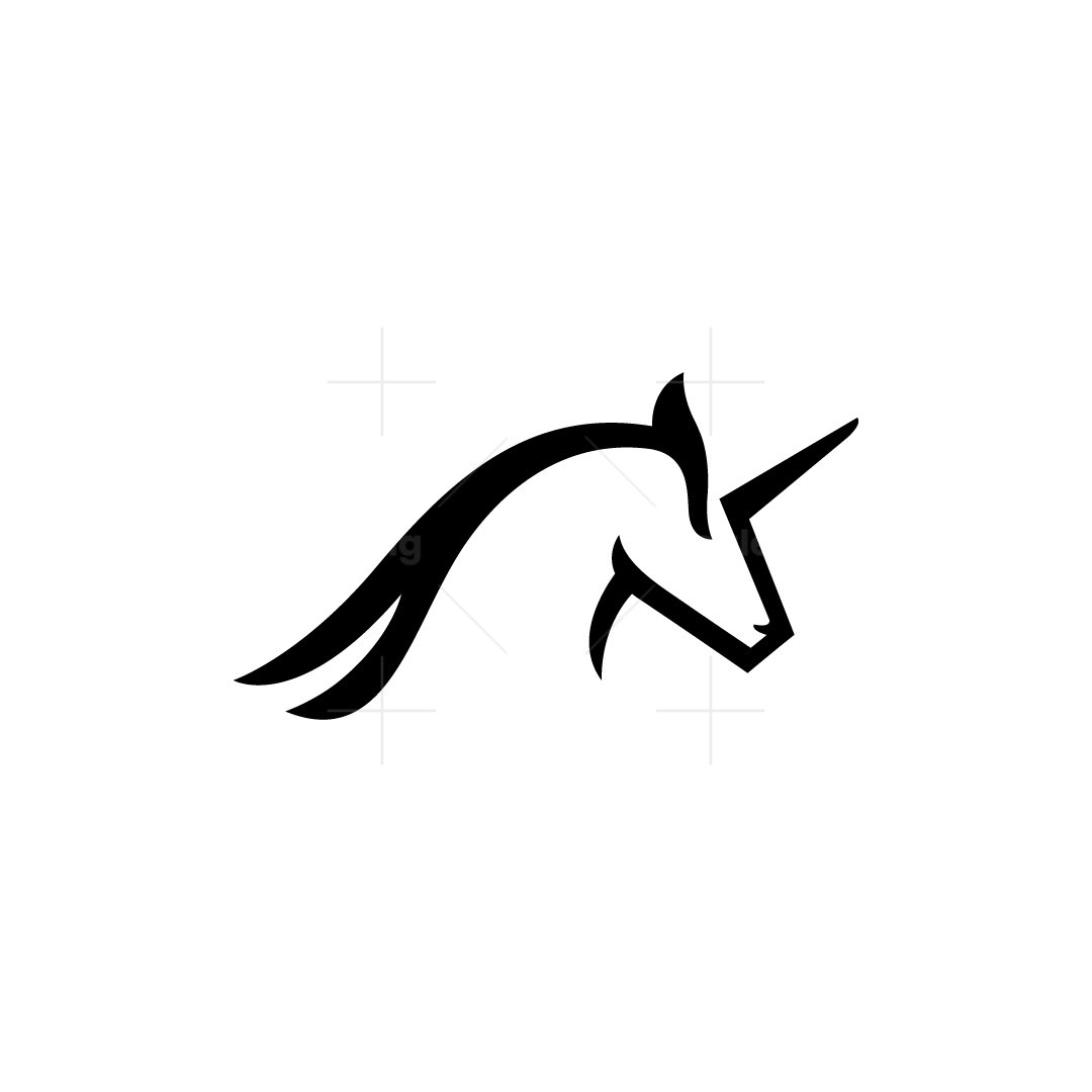 Black Unicorn Logo Unicorn Logo Design Icon Vector Illustration