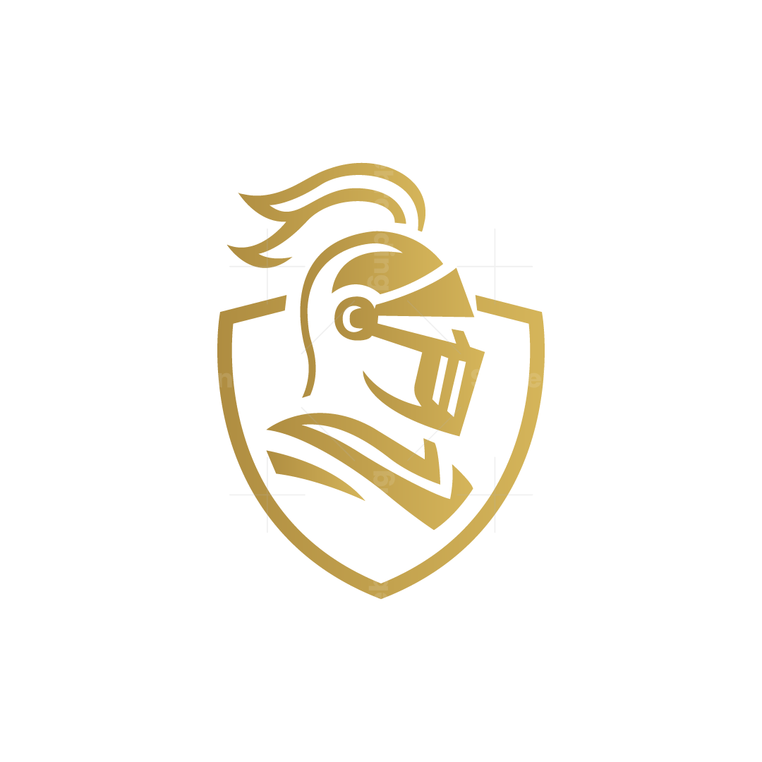 Golden Knight Shield Logo Design | Scalebranding