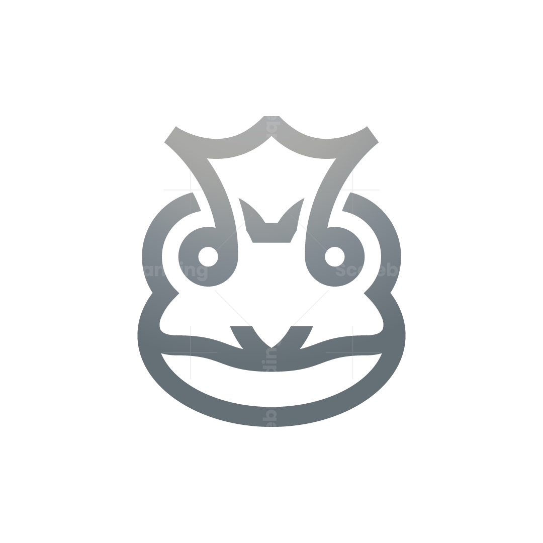 Royal Frog Head Logo Crown Green Frog Logo | Scalebranding