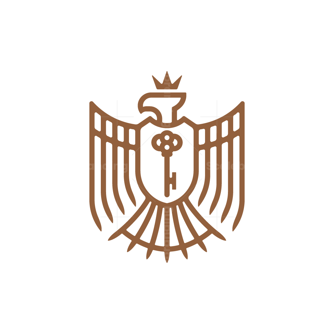 Heraldic Eagle Shield Key Logo | Scalebranding