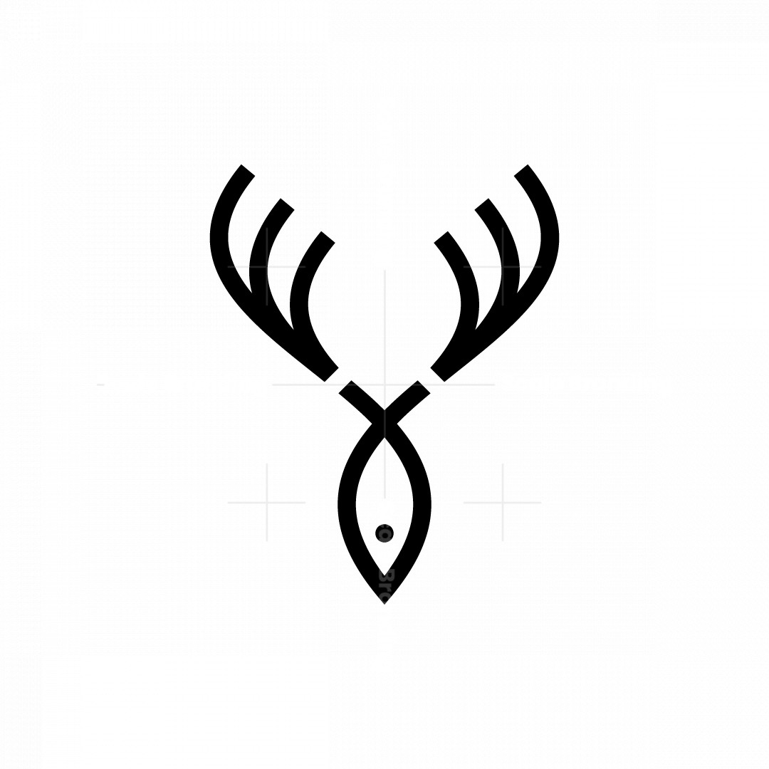 Deer Antlers Fish Logo | Scalebranding