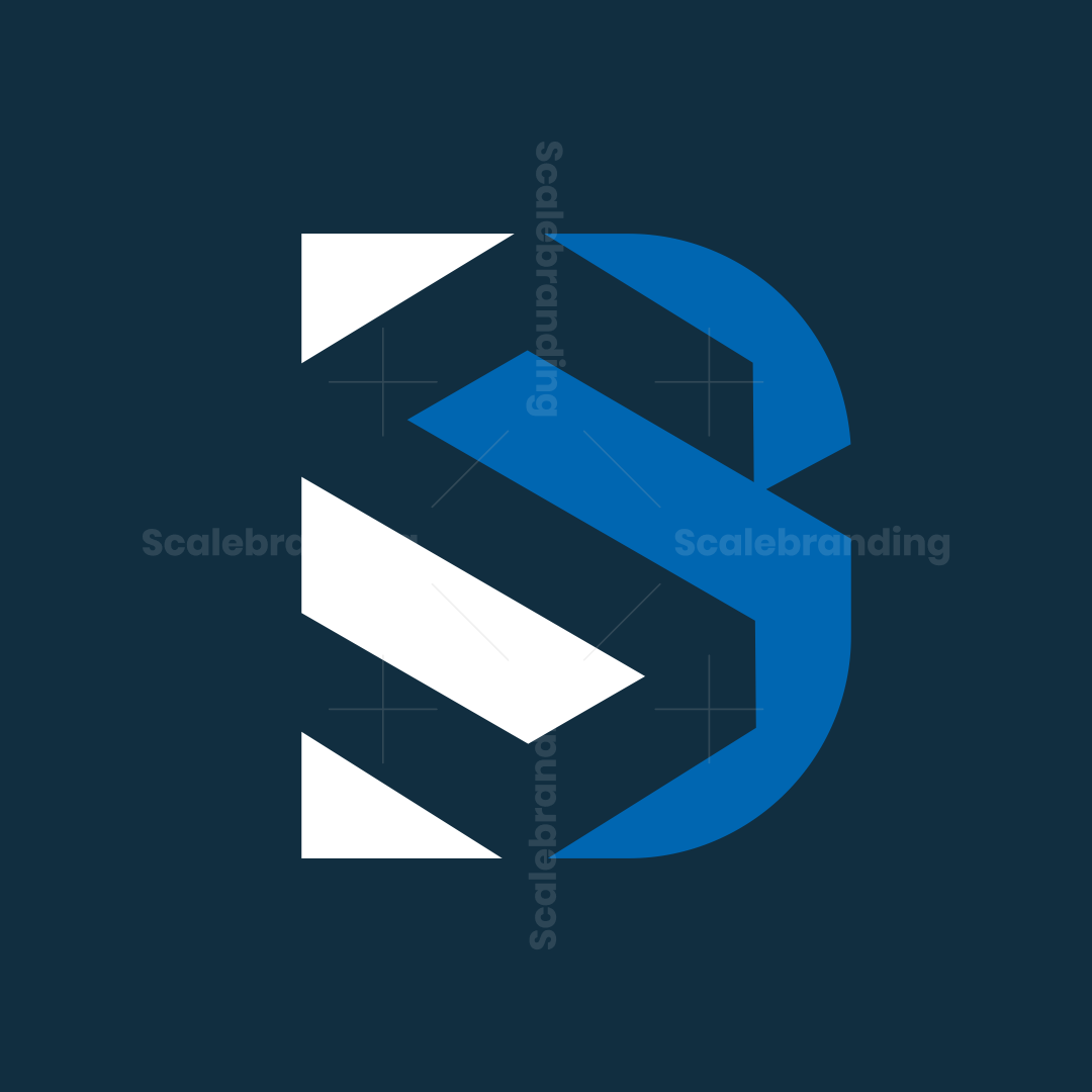 Letter B S or S B Monogram Logo | Scalebranding