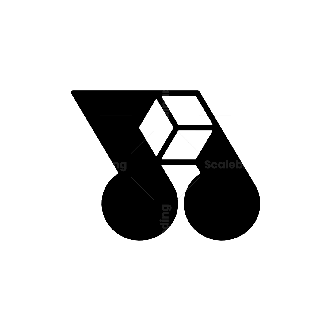 Tone Cube Music Geometric Logo | Scalebranding