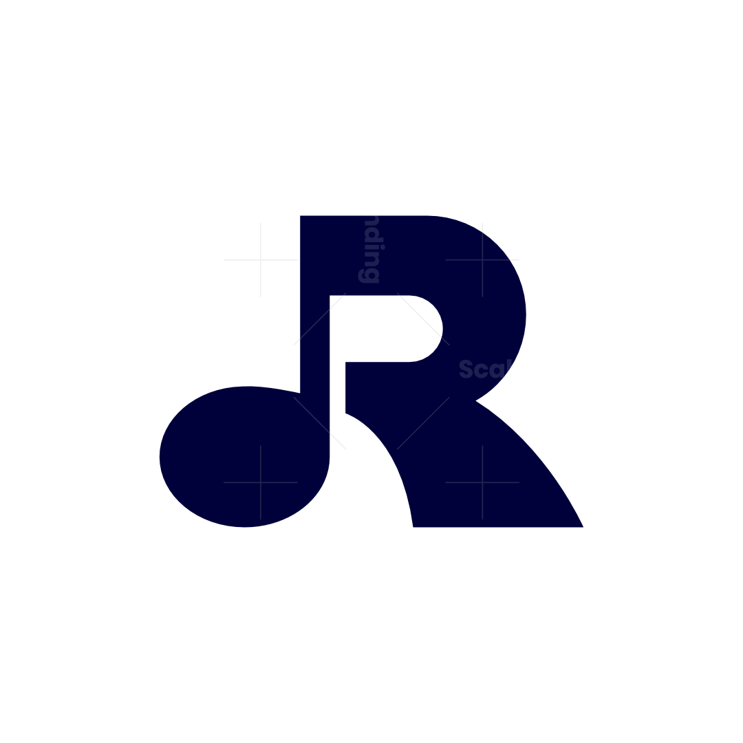 Letter R music note logo | Scalebranding