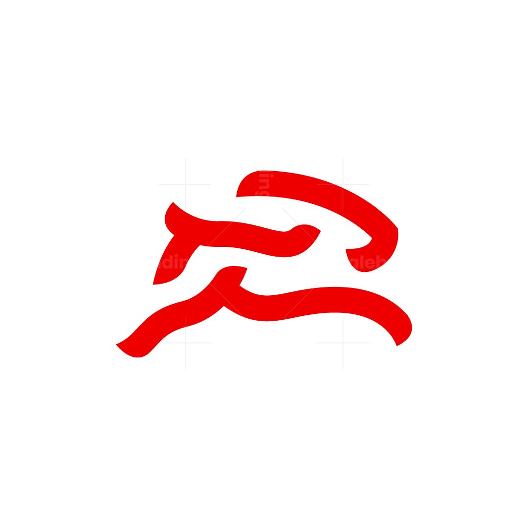 Blue Jumping Rabbit Logo Running Bunny Logo Hare Logo | Scalebranding