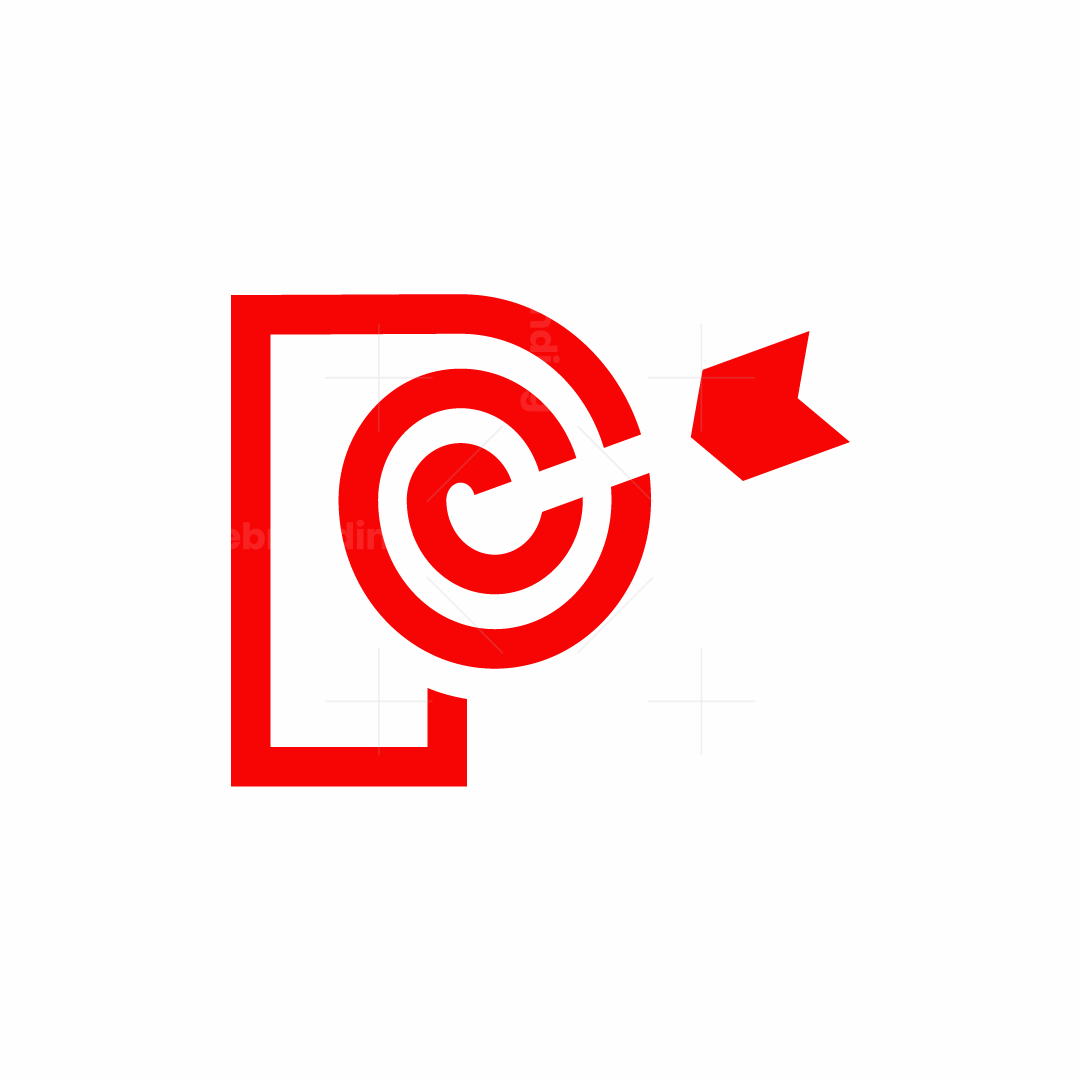 Minimalist Initial P Target Logo | Scalebranding