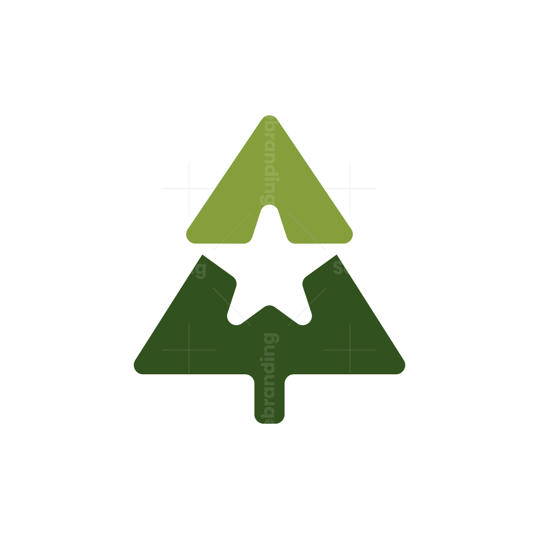 Star Pine Tree Modern logo | Scalebranding