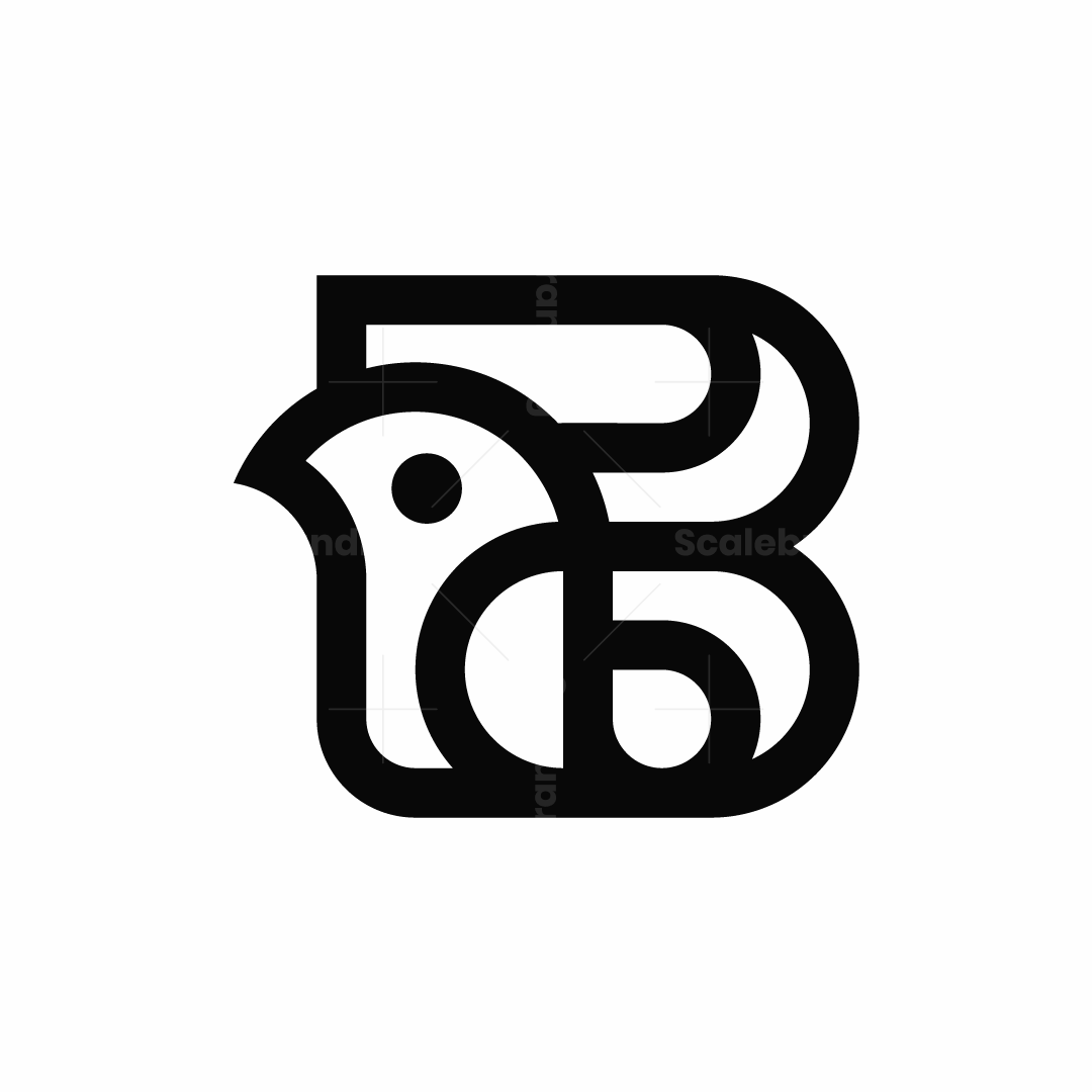 Simple Letter B Bird Logo | Scalebranding