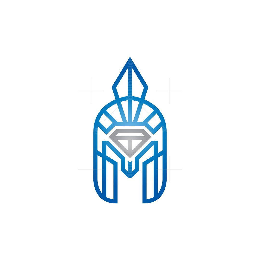 Luxury Spartan Logo Diamond Spartan Helmet Logo | Scalebranding