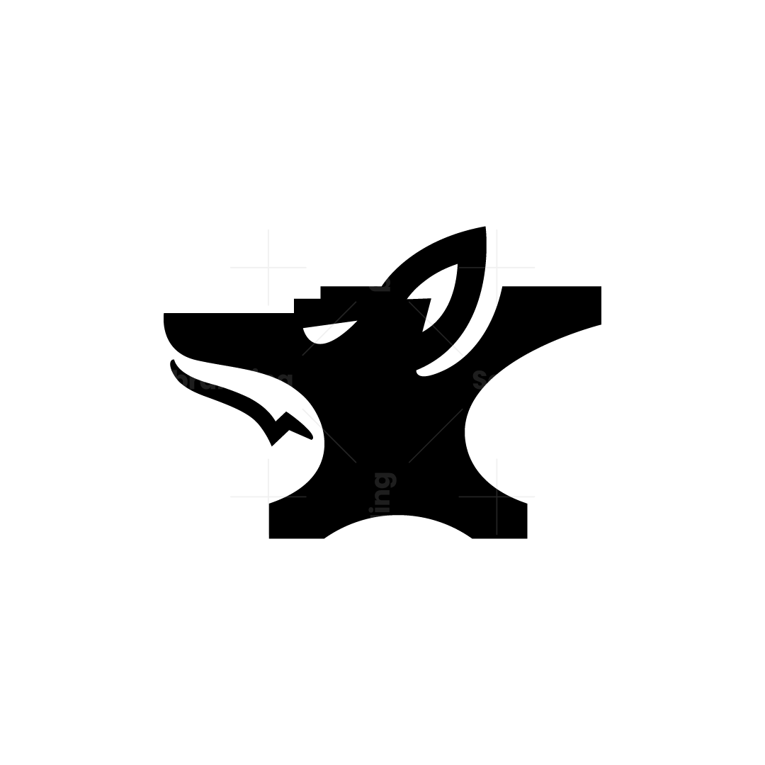 Forge Bladesmith Fox Head Logo Anvil Fox Logo | Scalebranding