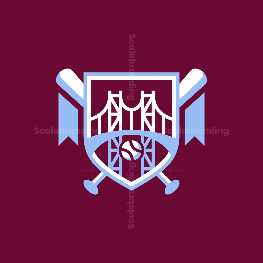 Bridge Shield Baseball Emblem Logo | Scalebranding