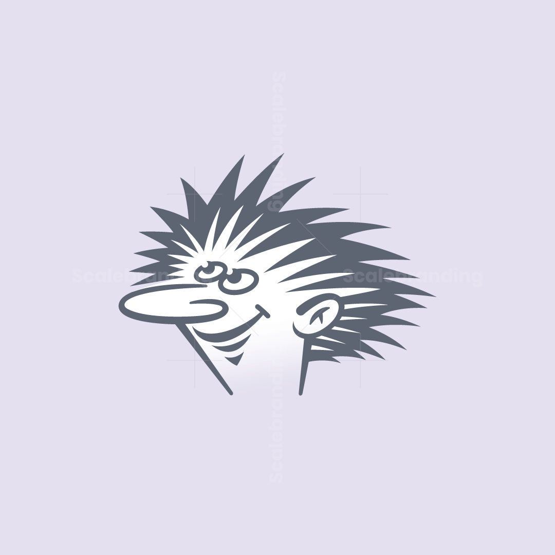 Spiky Hair Style Face Logo | Scalebranding