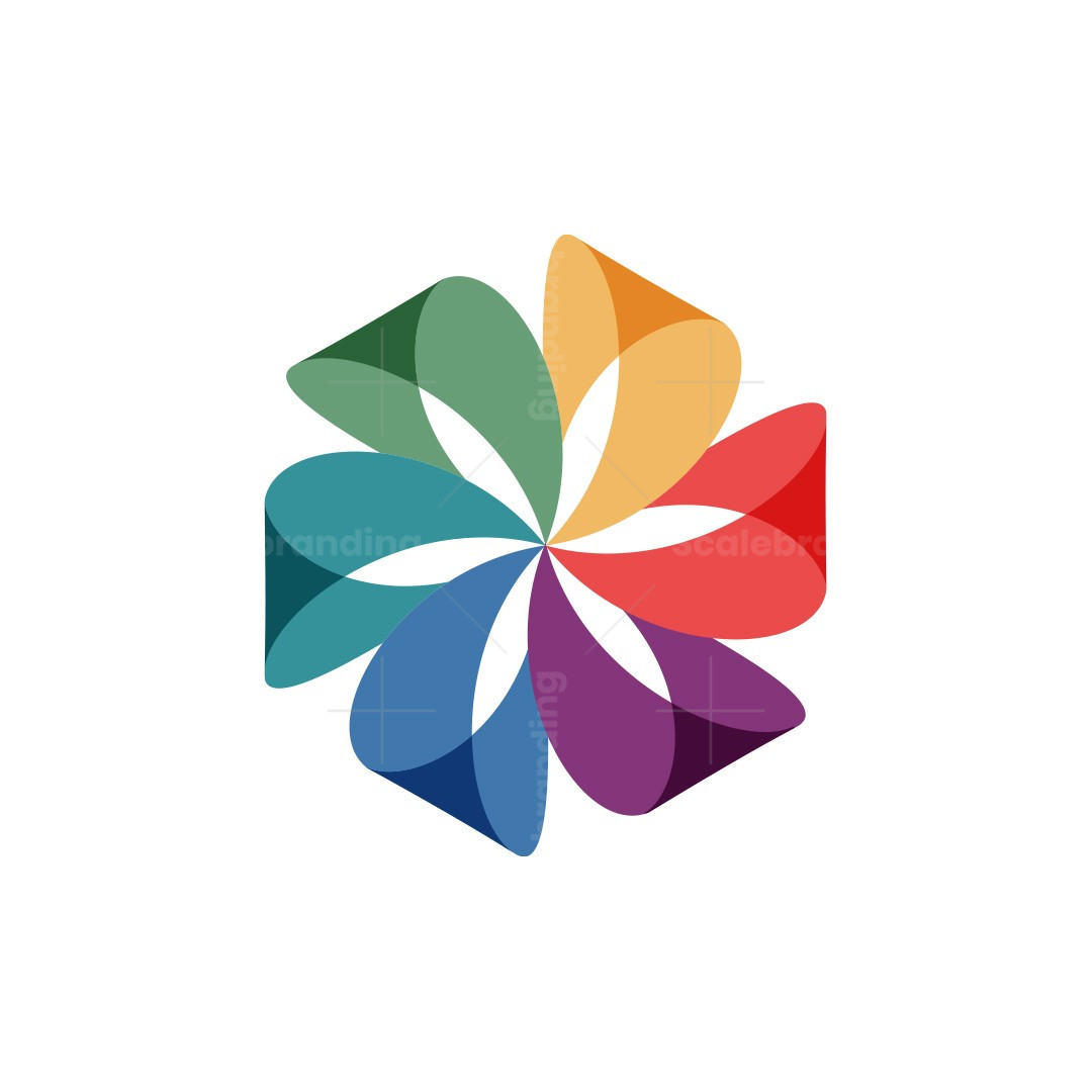 Colorful Pinwheel logo | Scalebranding