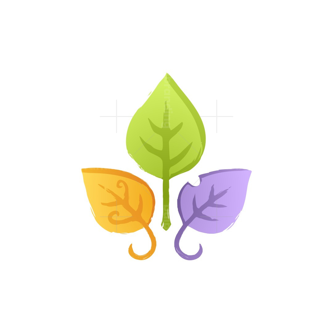 Pastel hand drawn Leaves Logo | Scalebranding