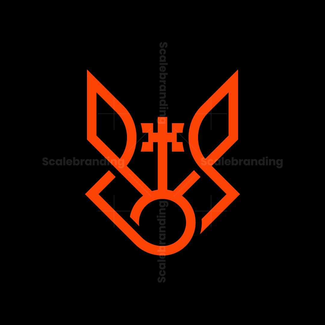 Fox Head Key Orange Logo | Scalebranding
