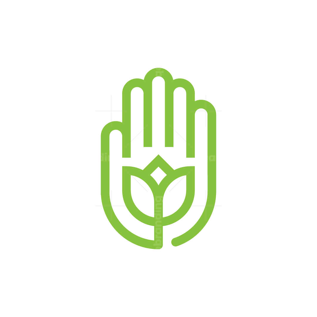 Hand and Tulip Flower Logo | Scalebranding