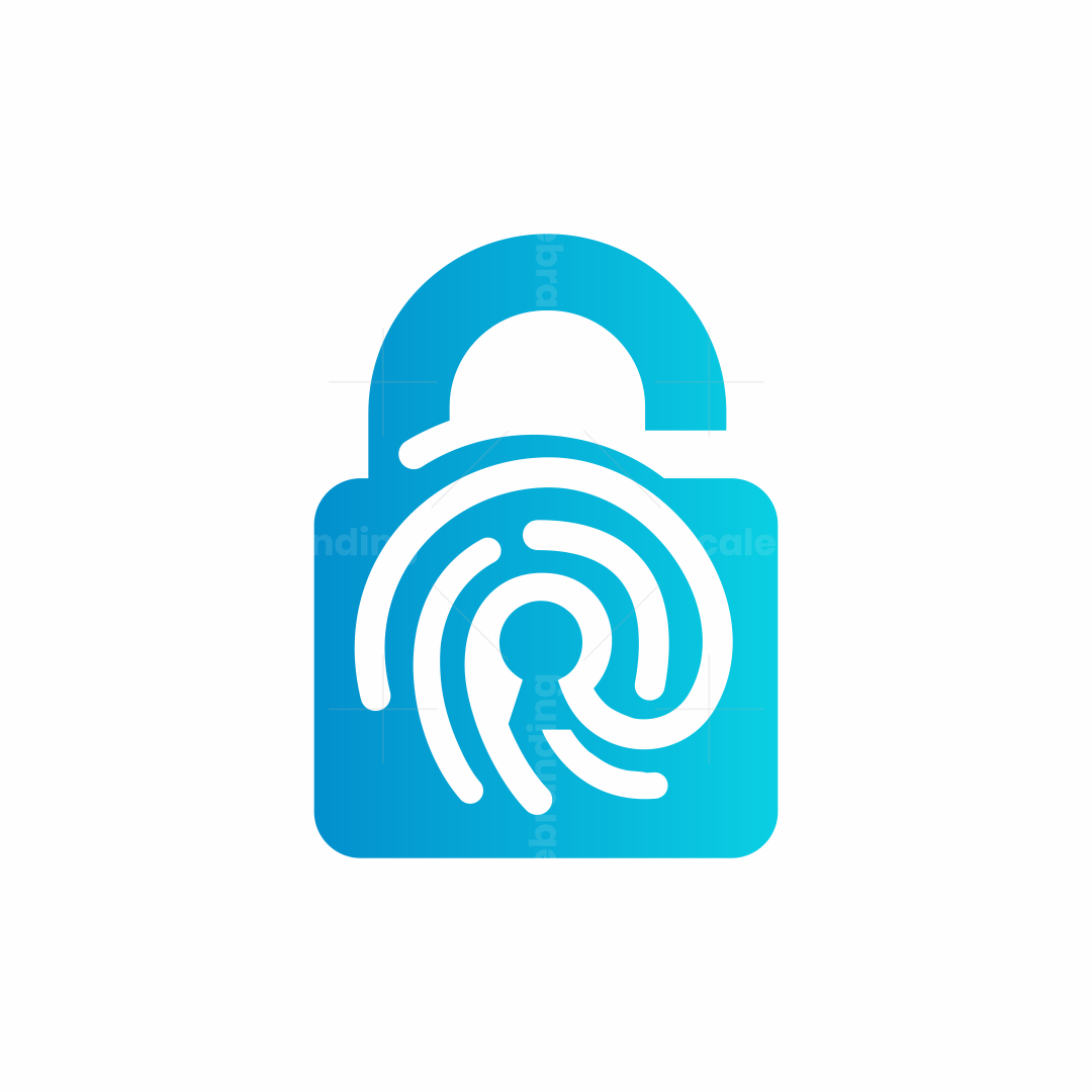 Fingerprint Smart Lock Simple Logo | Scalebranding