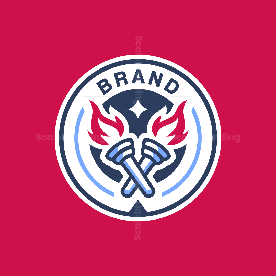 Two Torches University Emblem Logo | Scalebranding