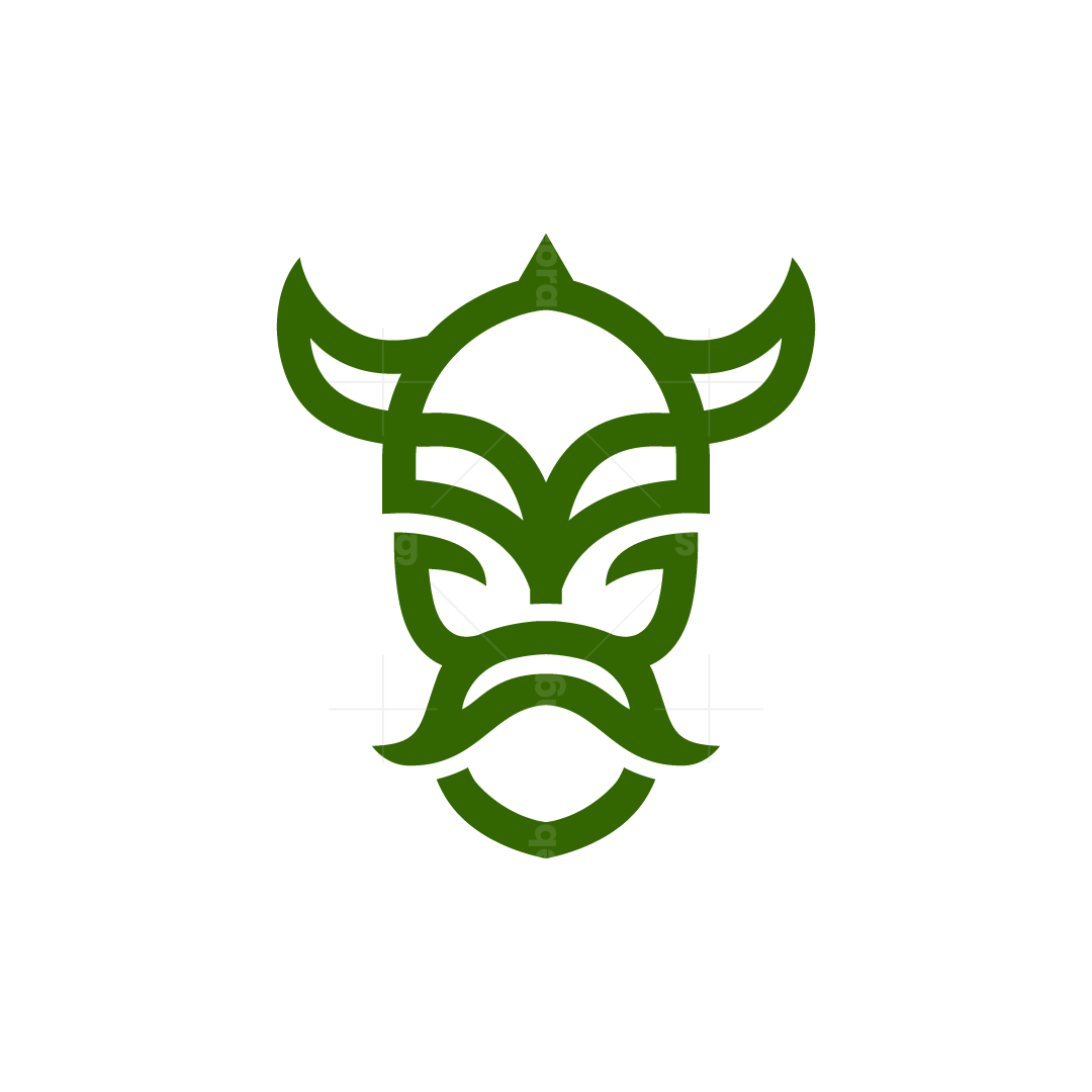 Gold Silver Viking Head Logo Golden Helmet Viking Logo | Scalebranding