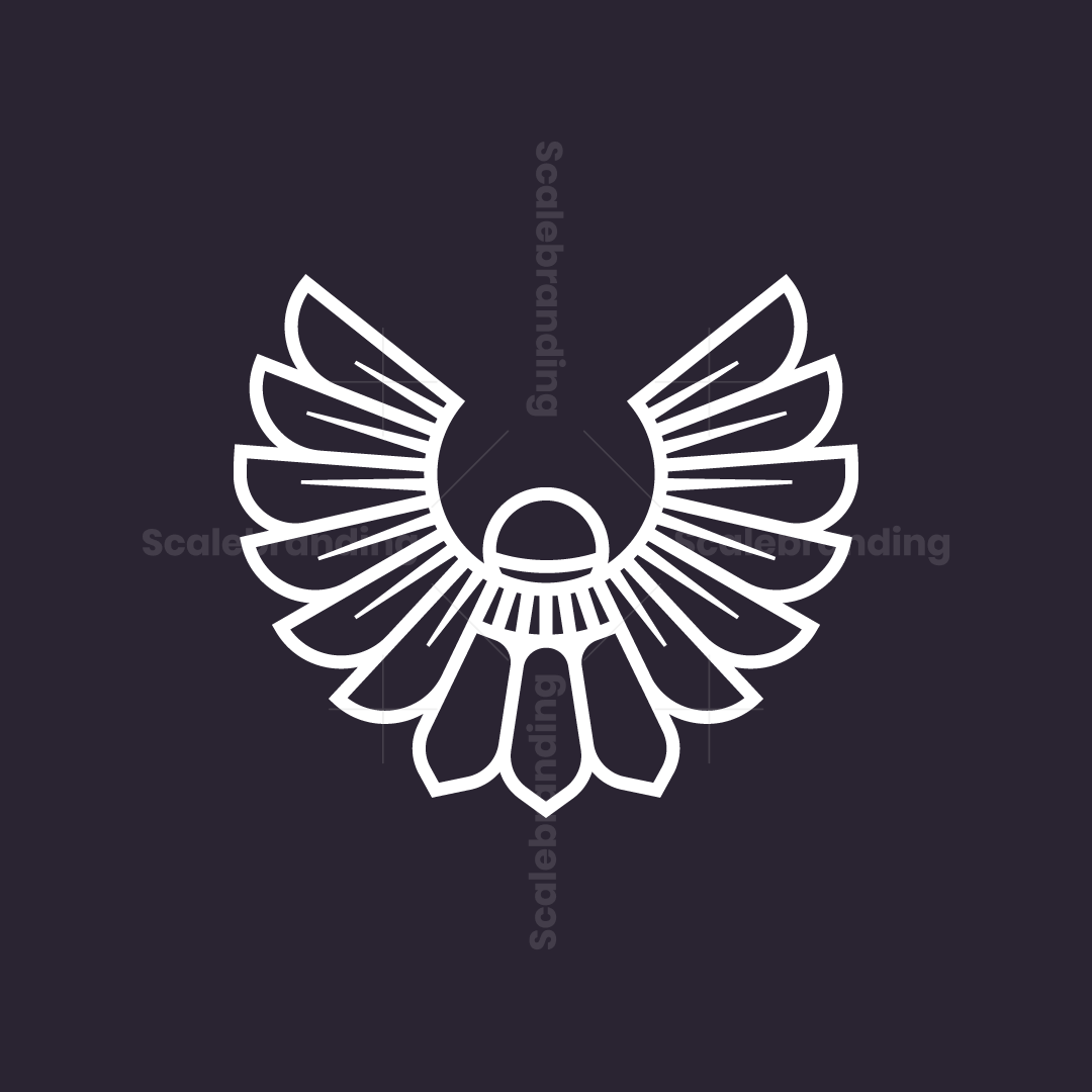 Wing Shuttlecock Logo Design | Scalebranding