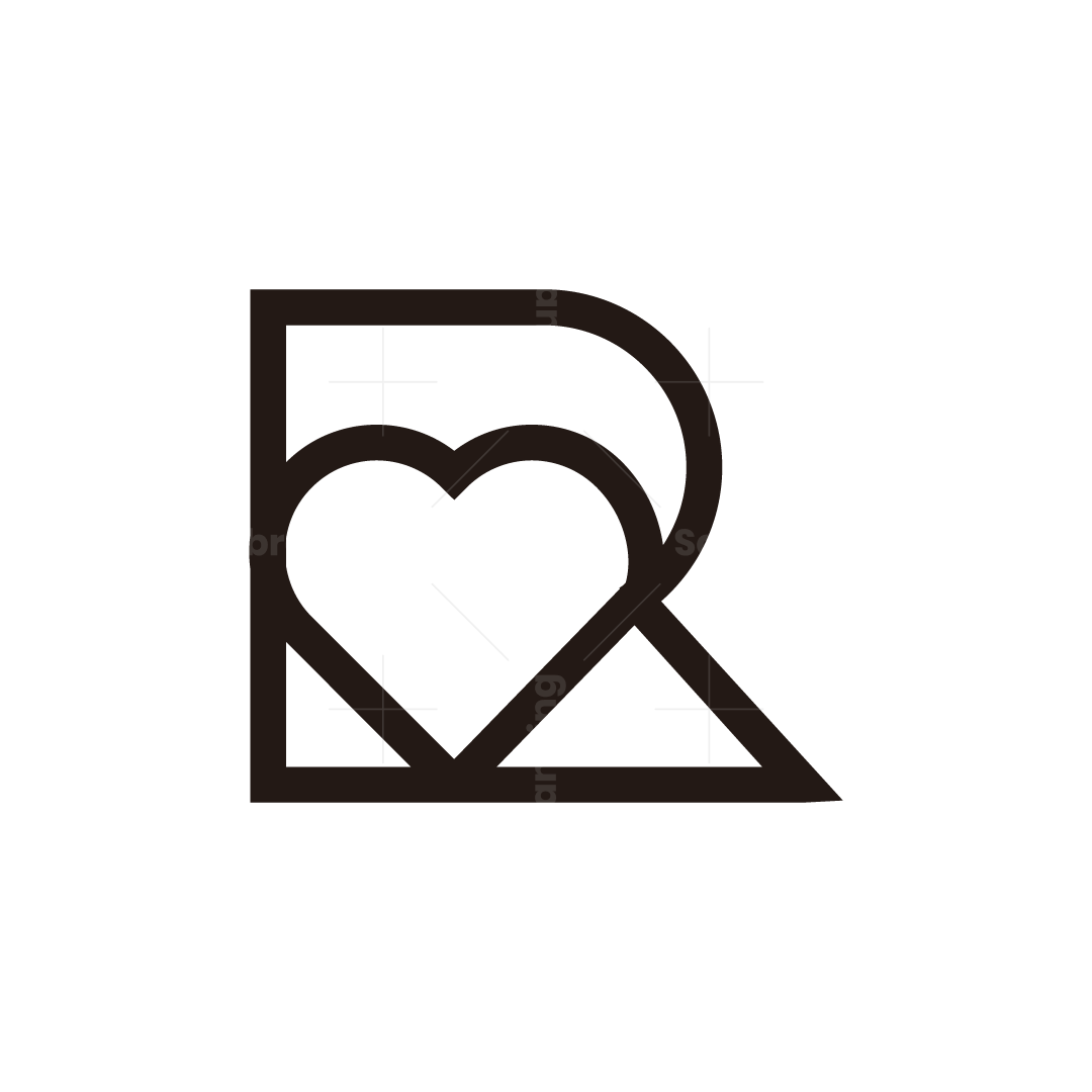 letter R love line logo | Scalebranding