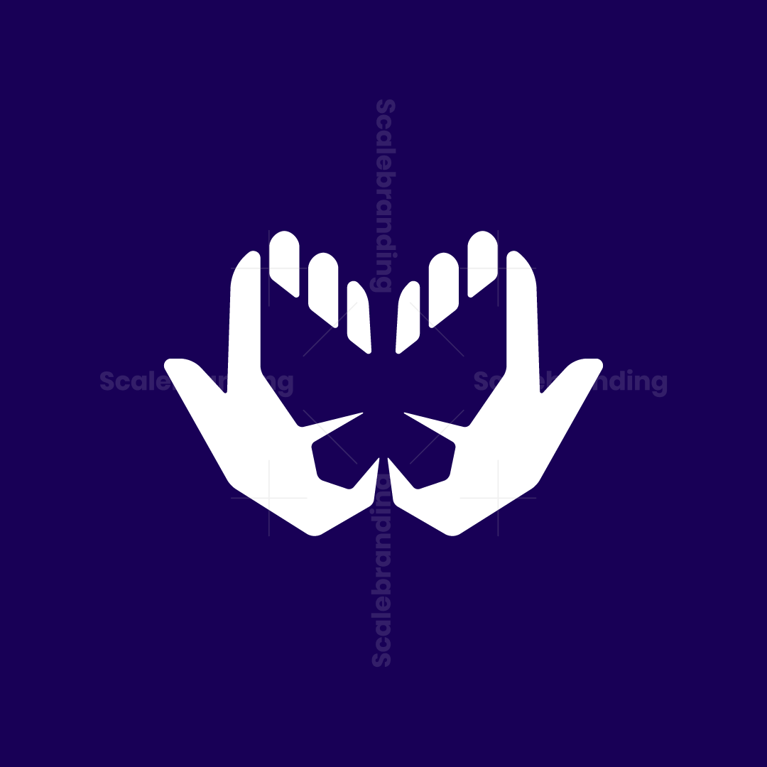 Hands Holding A Butterfly Logo | Scalebranding