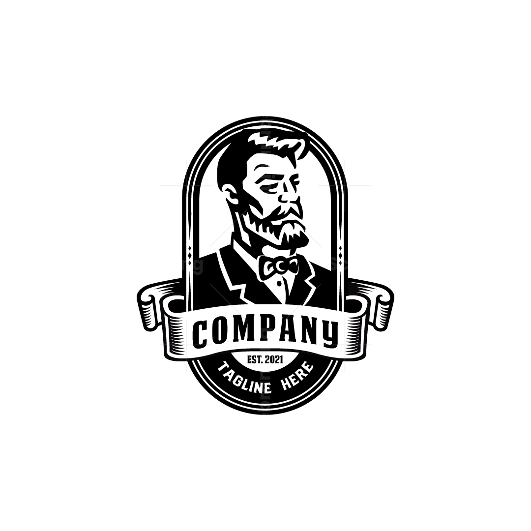 Barber Shop Dandy Beard logo | Scalebranding