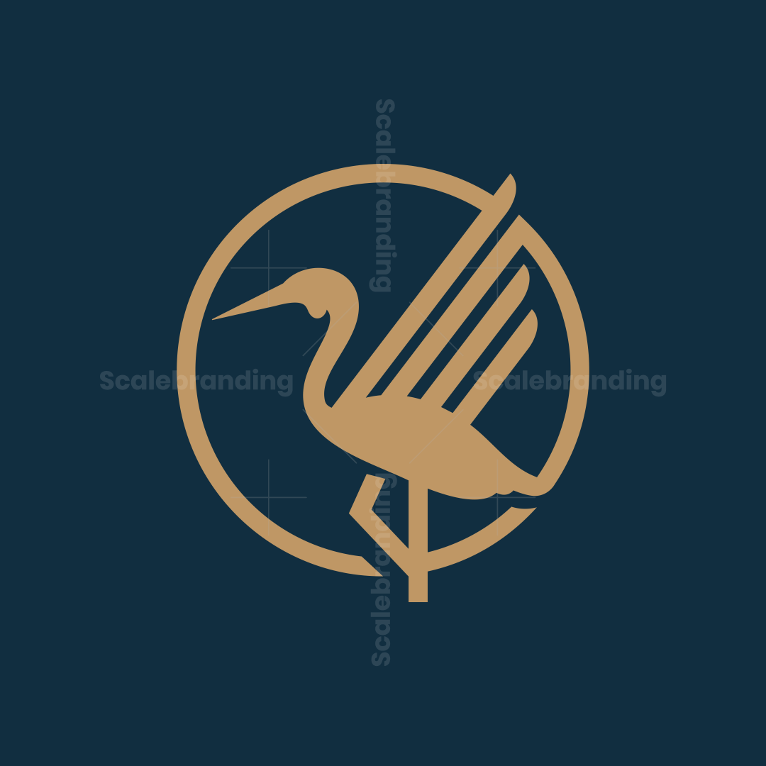 Crane Bird Logo Crane Bird Logo Stock Illustrations – 2,201 Crane