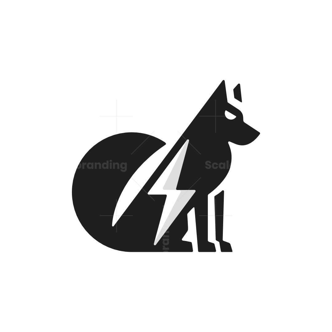 Bolt lightning dog logo | Scalebranding