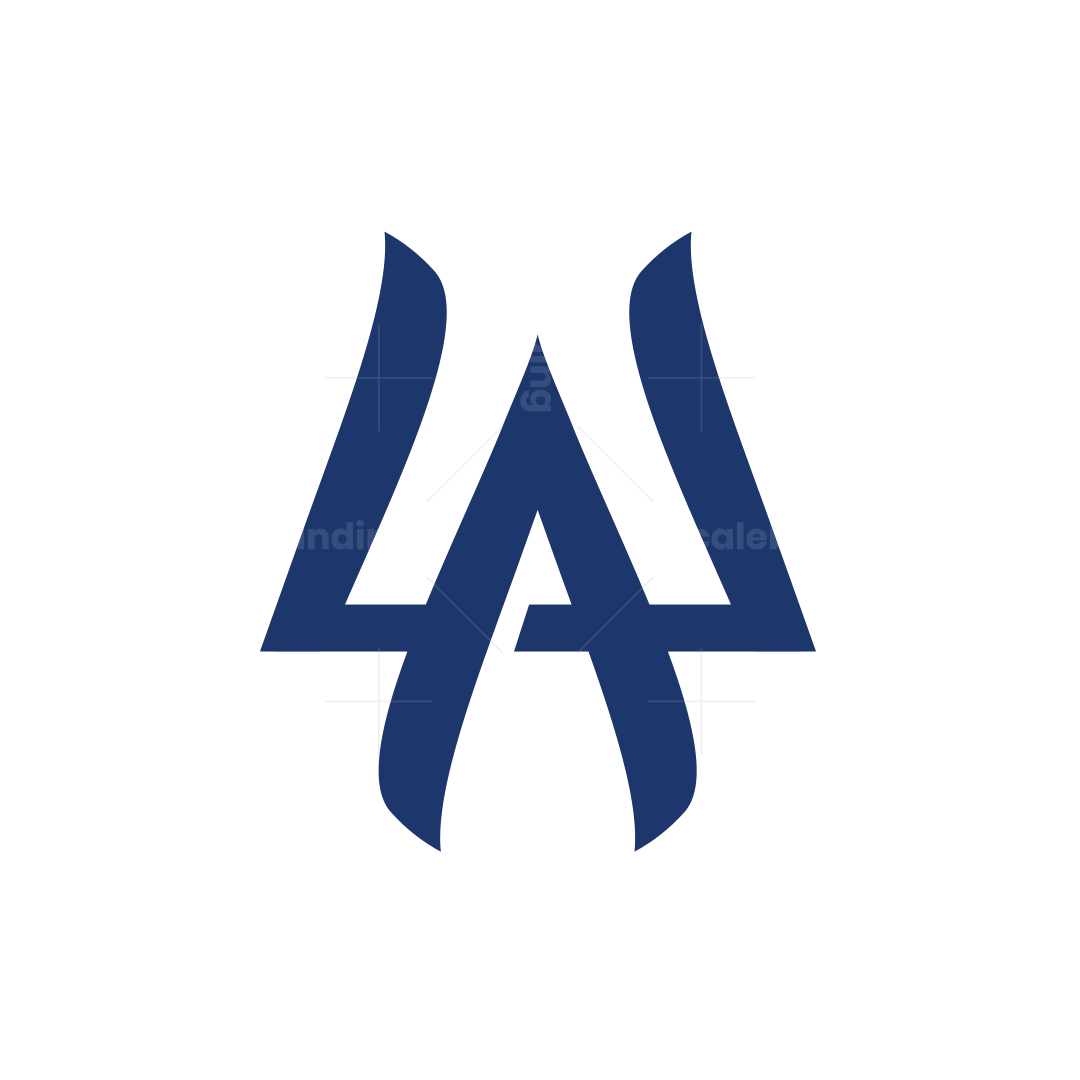 WA AW blue lettermark Logo | Scalebranding