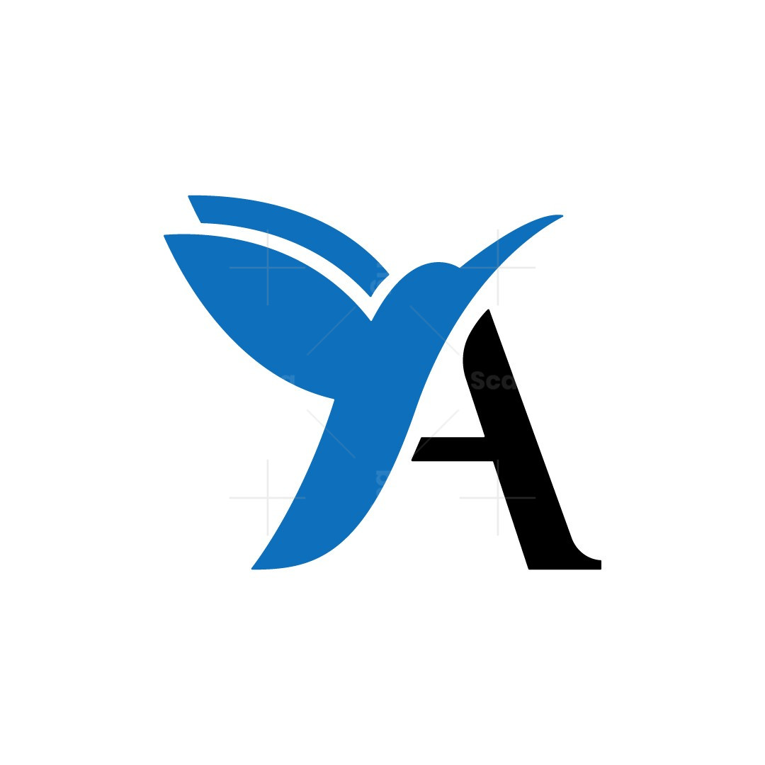 Letter A Hummingbird Logo | Scalebranding