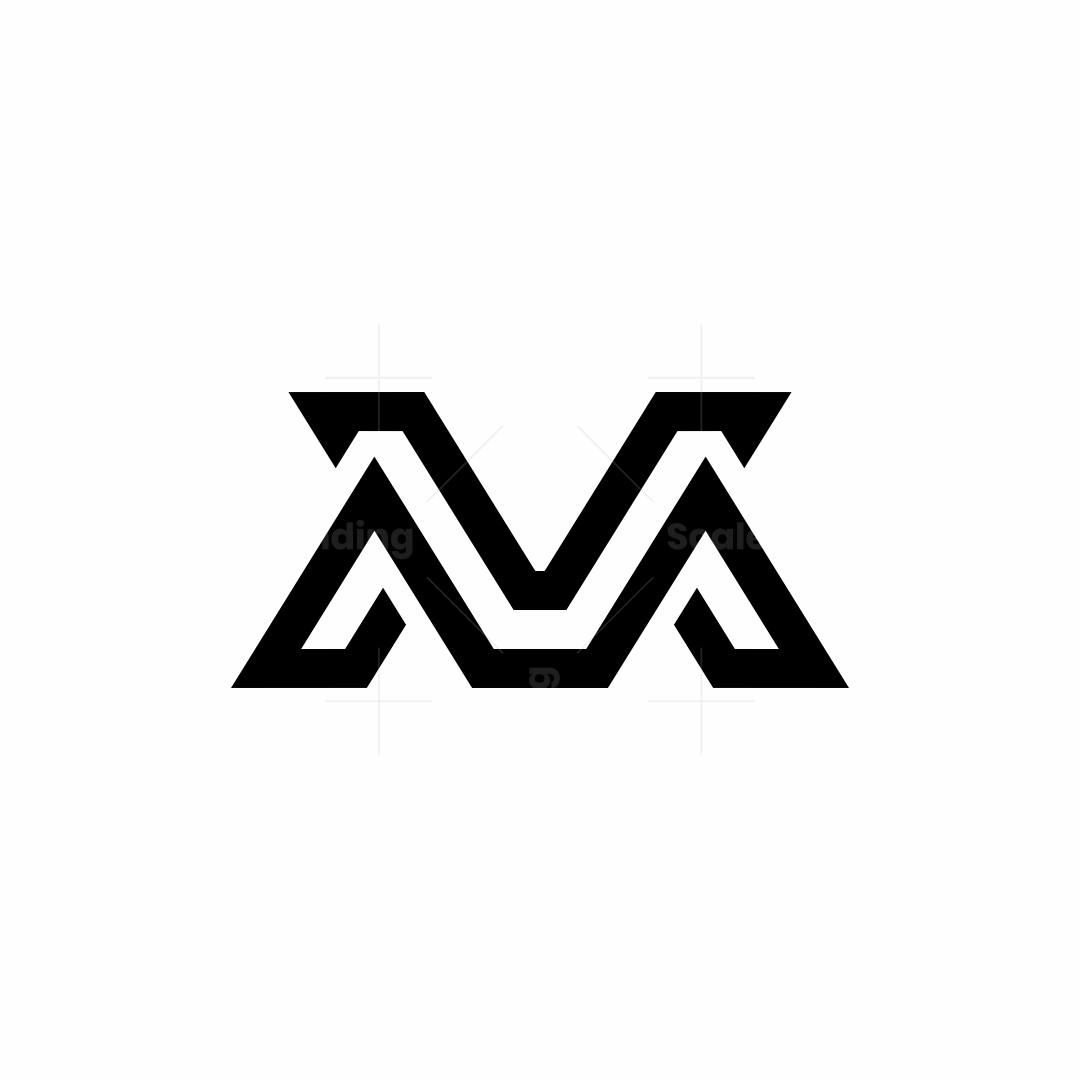 Modern Letter M or VM Logo | Scalebranding