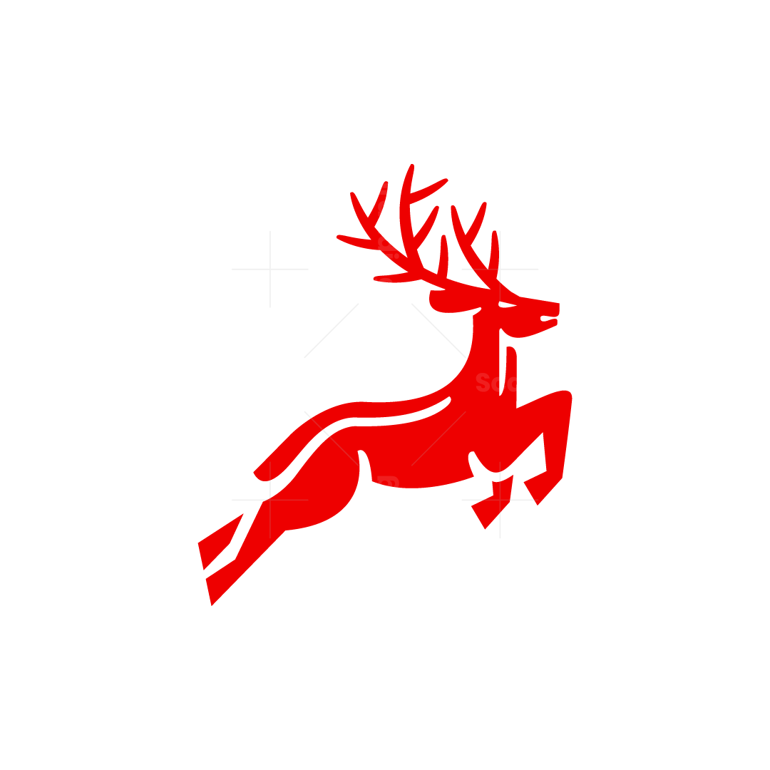 Big Running Deer Logo Black Deer Logo | Scalebranding