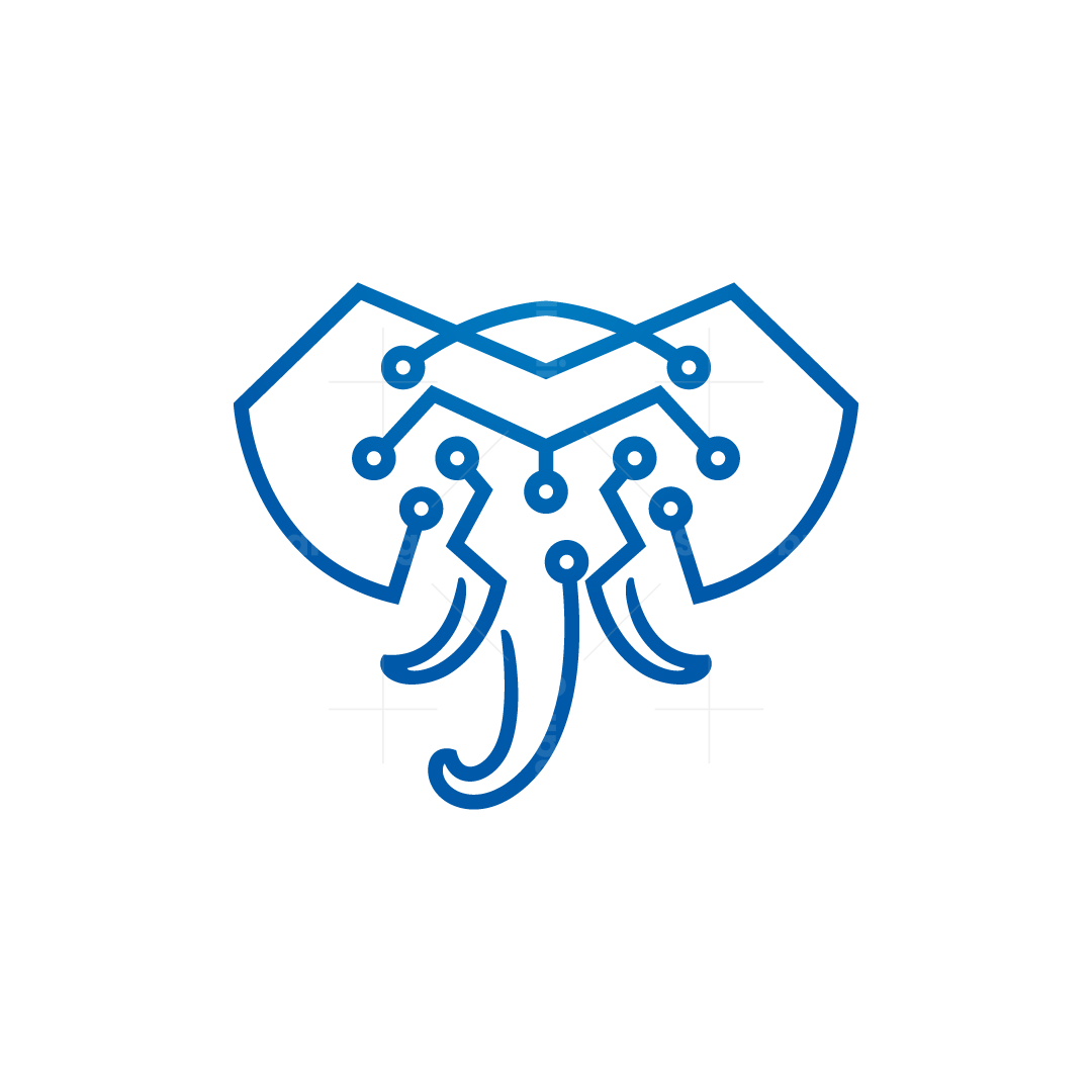 Elephant Head Logo Technology Elephant Logo | Scalebranding