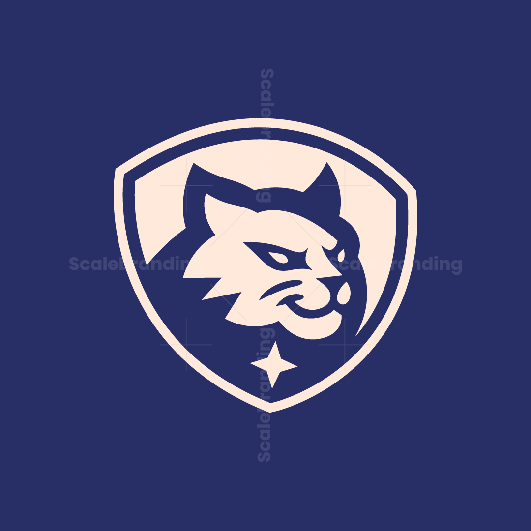 Mascot Cat Head Shield Logo | Scalebranding