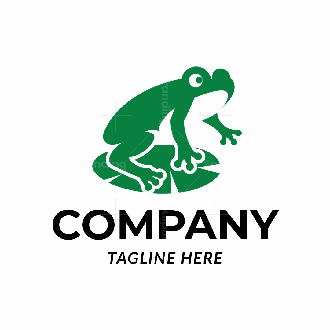 Frog with a leaf logo | Scalebranding