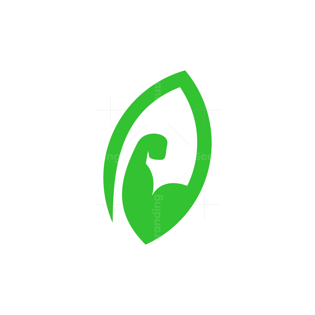 The Leaf and Muscle Logo | Scalebranding