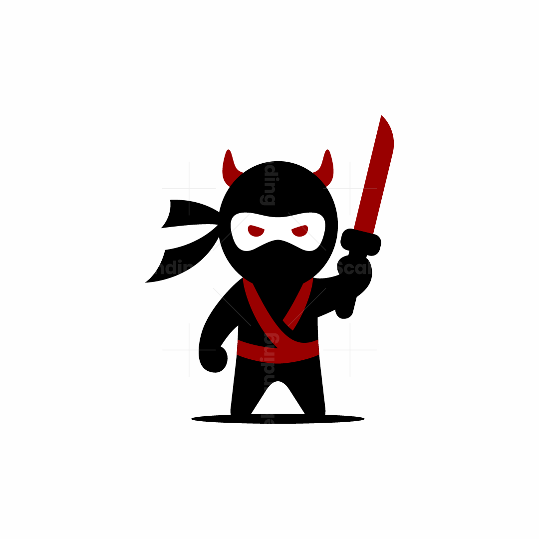 Devil ninja with sword logo | Scalebranding