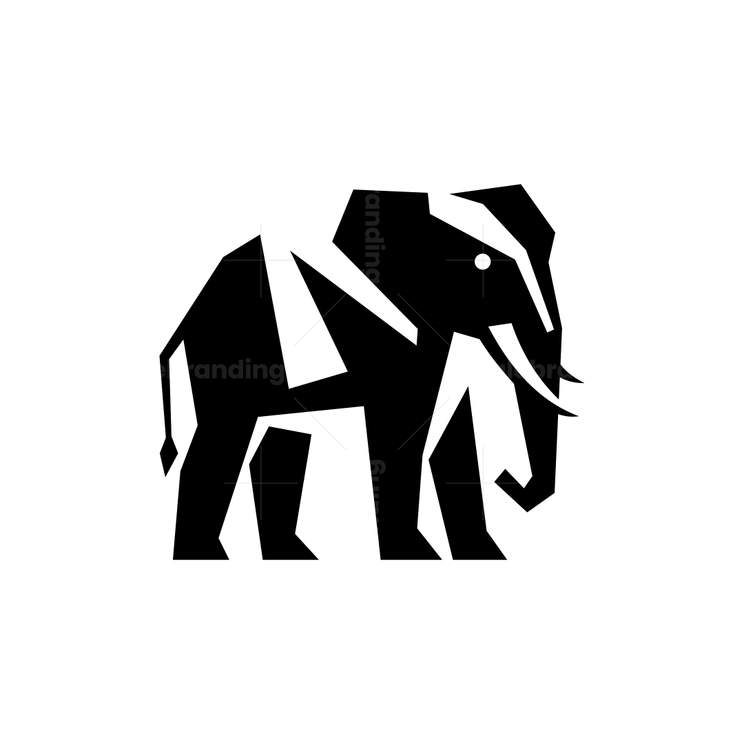 Bold Geometric Elephant Logo Design | Scalebranding