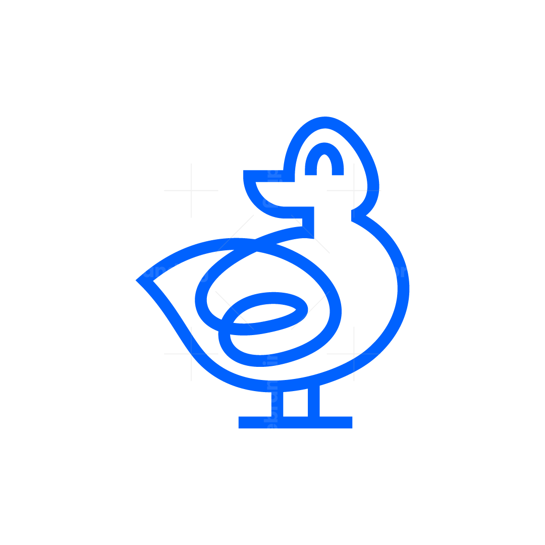 Modern Minimalist Happy Duck Logo | Scalebranding